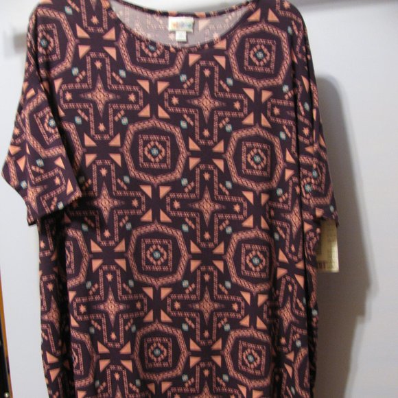 LuLaRoe | Tops | Lularoe Irma Tunic Medium Nwt 36 Purple Print High Low ...